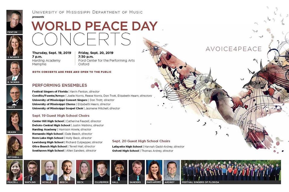 World Peace Day Concert- September 19th, 2019